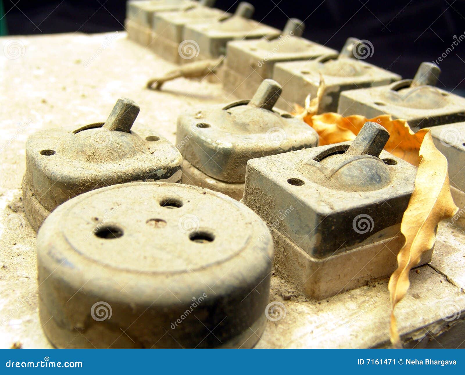 Old Vintage Electric Switch Stock Image - Image of dirty, energy: 7161471
