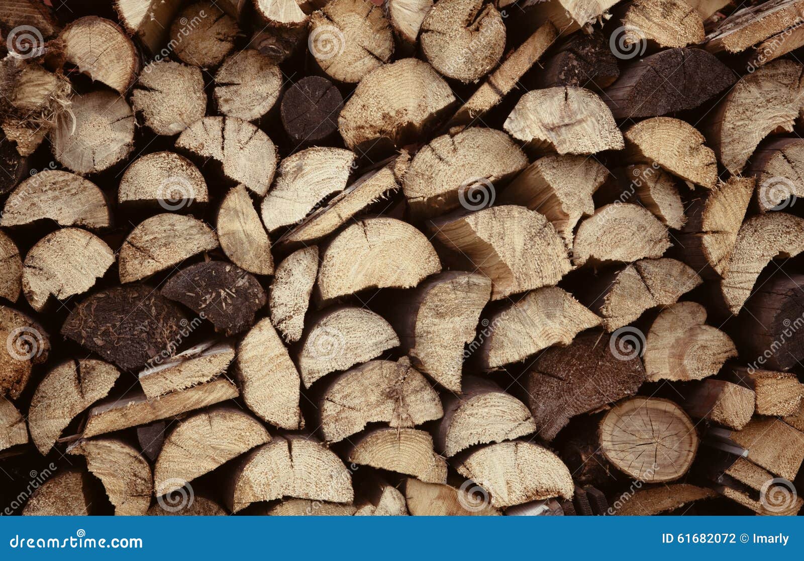 An Old Vintage Firewood Logs Stock Photo - Image of fuels, horizontal ...