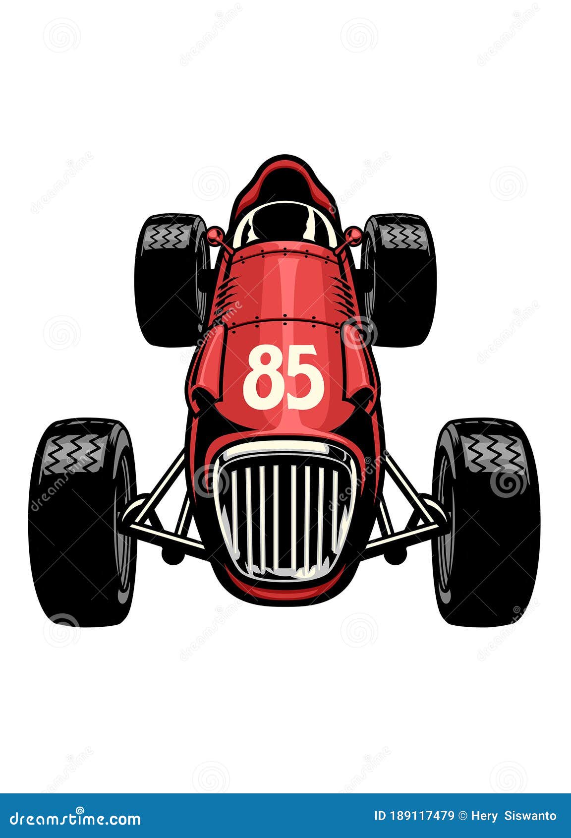 Old Vintage Formula Car Racing Stock Vector - Illustration of american ...