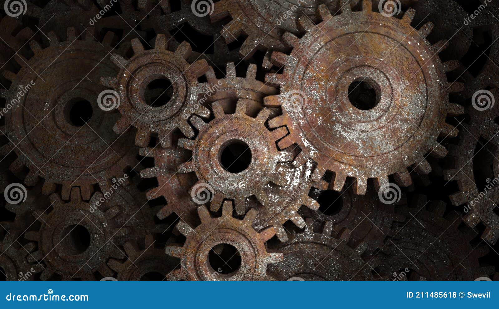 Old Vintage Frame from Rusty Gears. Photo Frame. Stock Photo - Image of ...