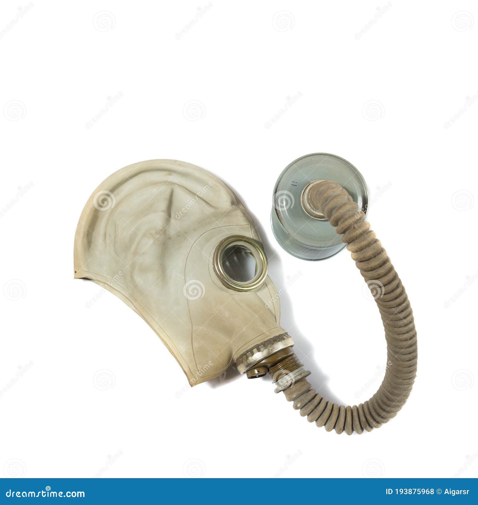 Old vintage gas mask stock photo. Image of isolated - 193875968