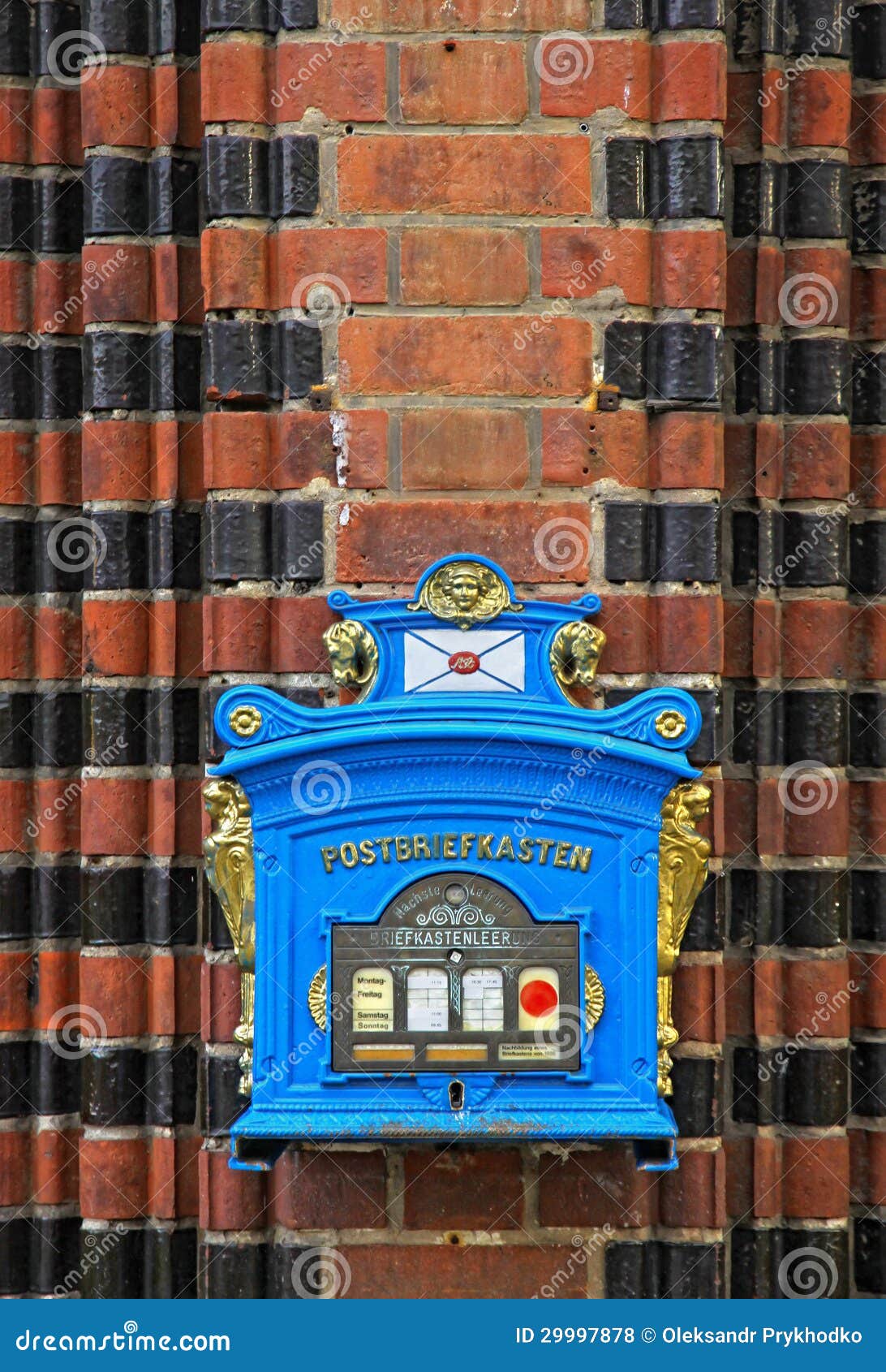 Old Vintage German Post Box in Frankfurt Oder, Germany Stock Photo ...