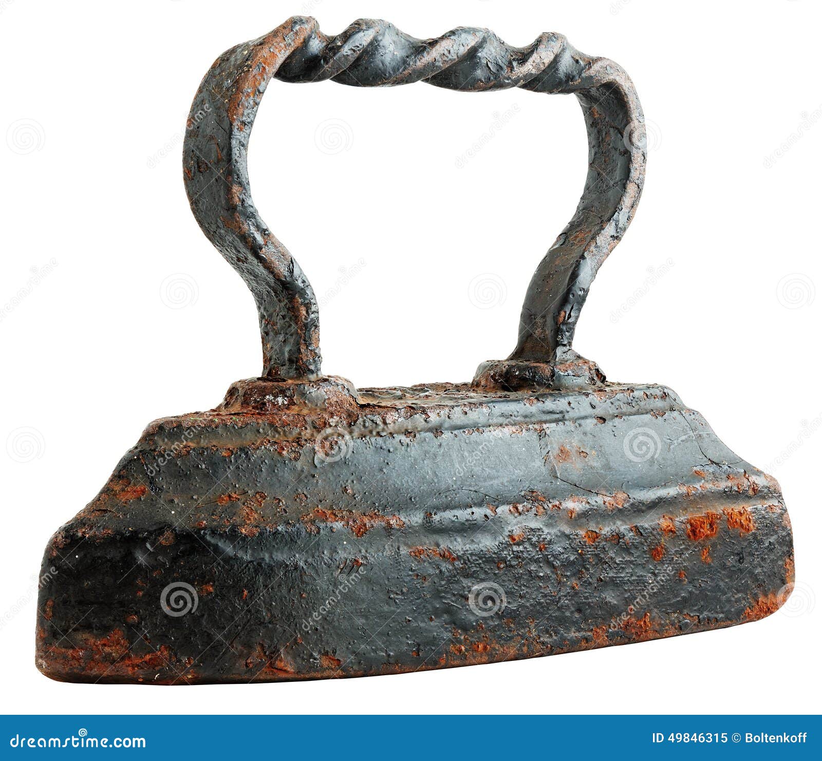 Old vintage iron isolated stock image. Image of appliance - 49846315