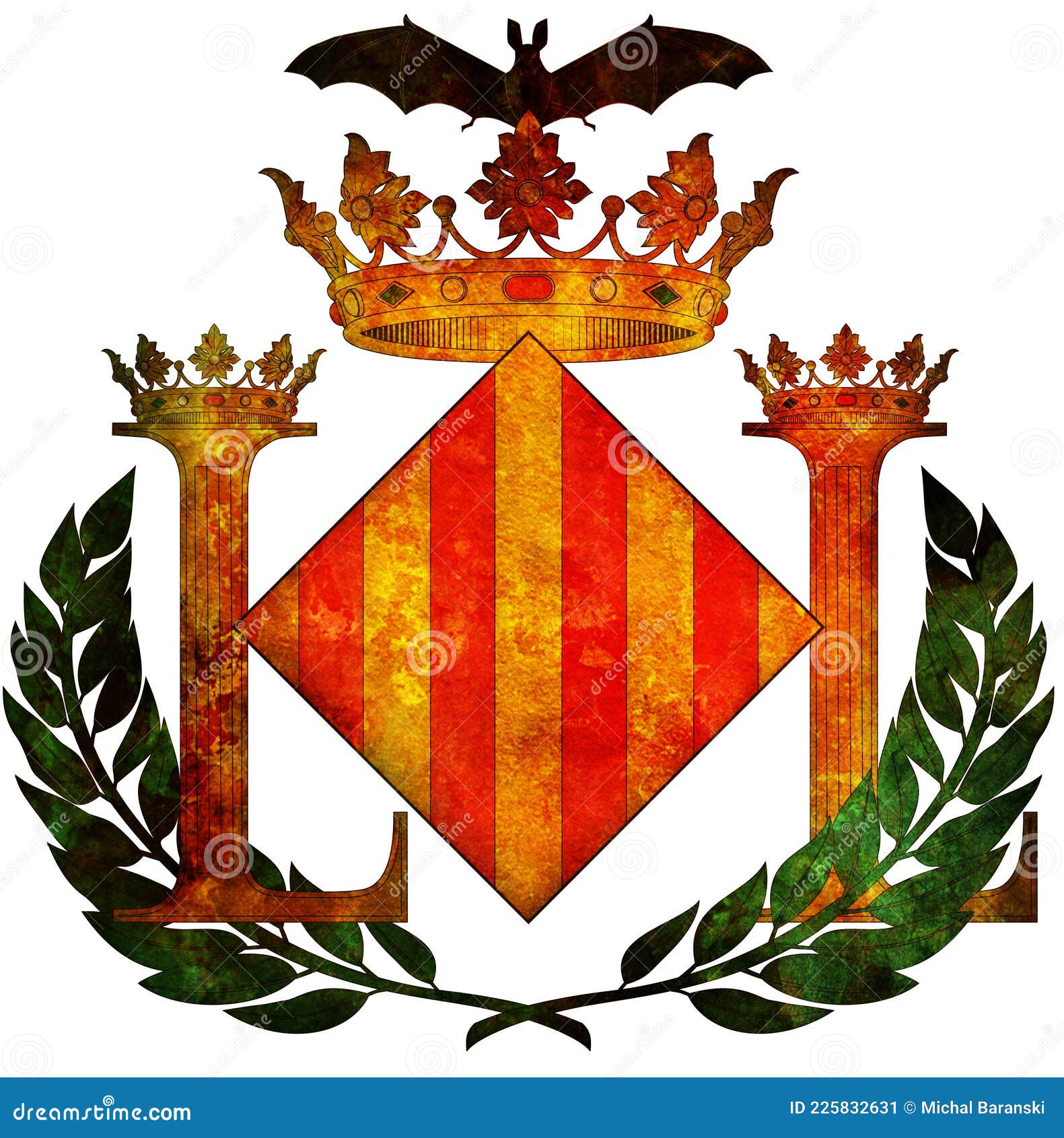 Symbol of valencia stock illustration. Illustration of arms - 225832631