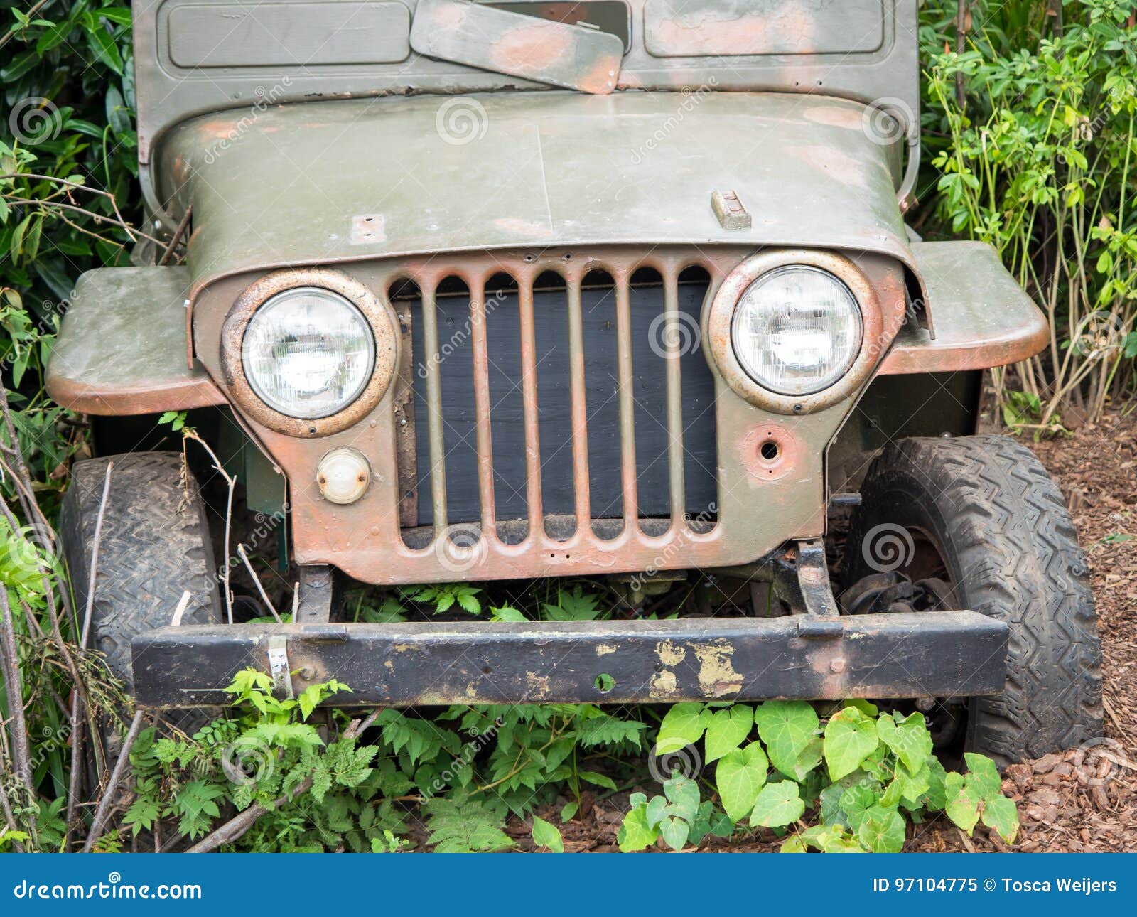 Old vintage jeep stock image. Image of drive, dirt, land - 97104775