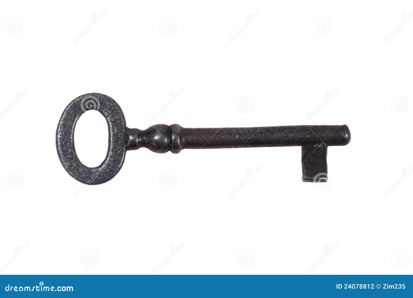 Old vintage key isolated stock photo. Image of metal - 24078812