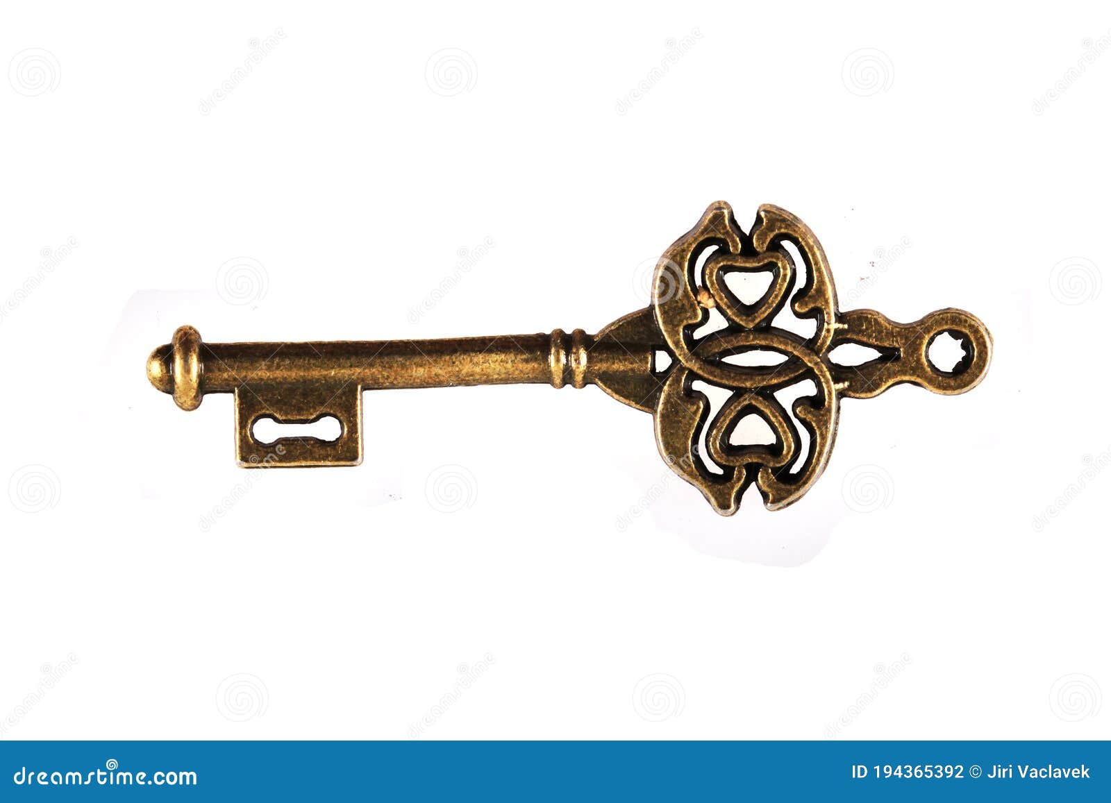 Old vintage key isolated stock photo. Image of symbol - 194365392