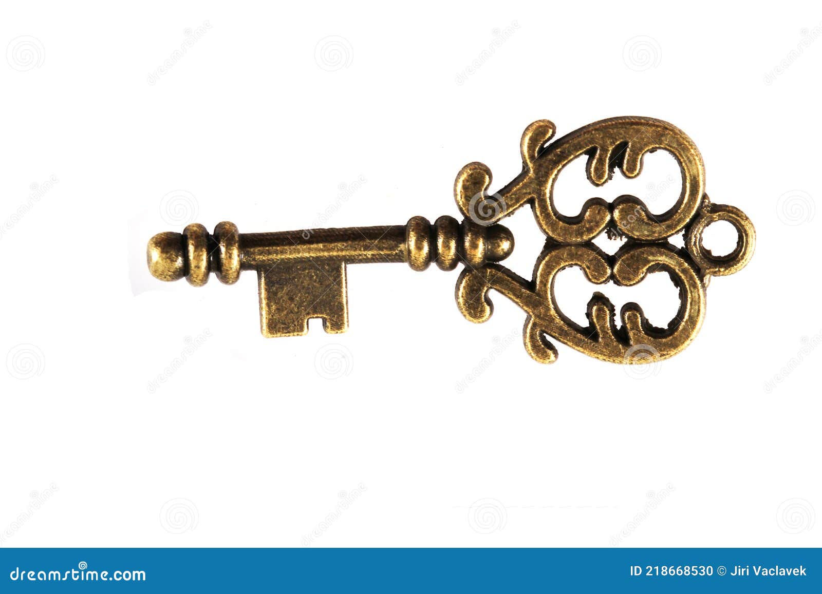 Old vintage key isolated stock photo. Image of metal - 218668530