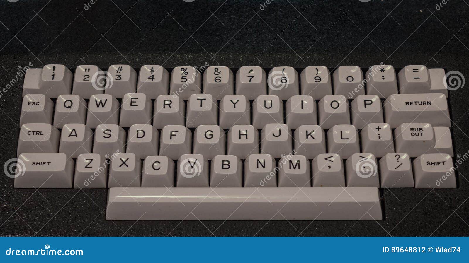 The Old and Vintage Keyboard of a Control Panel Stock Photo - Image of ...