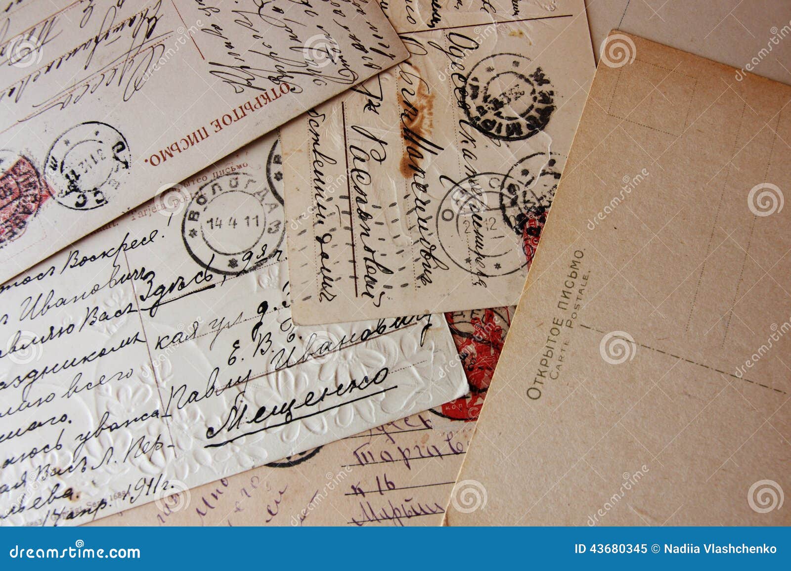 Old vintage letters editorial image. Image of nineteen - 43680345