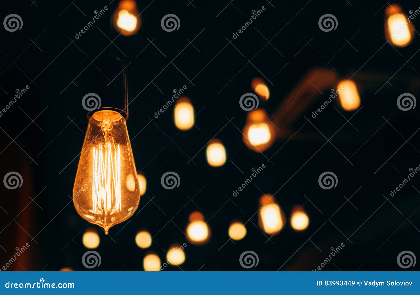 Old Vintage Lightbulb Home Decoration Background Stock Image - Image of ...