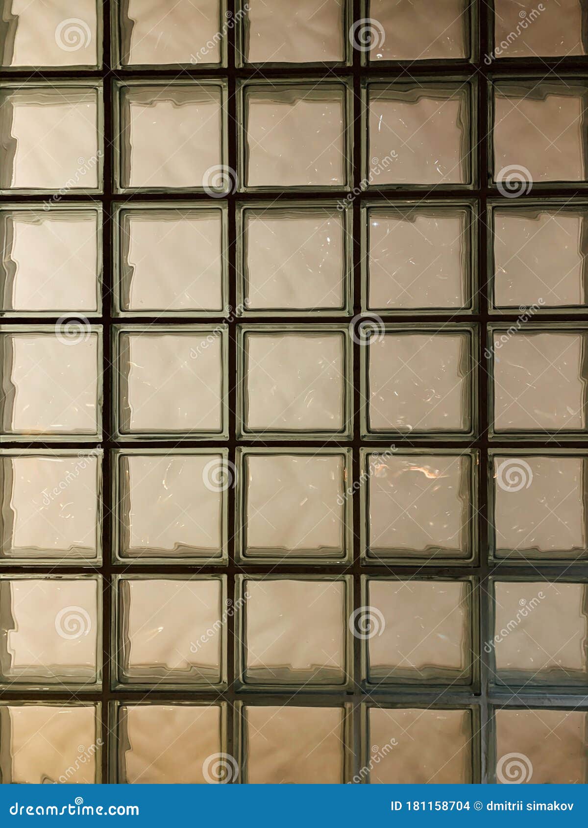 Old Vintage Loft Wall of Glass Squares Stock Photo - Image of frame ...