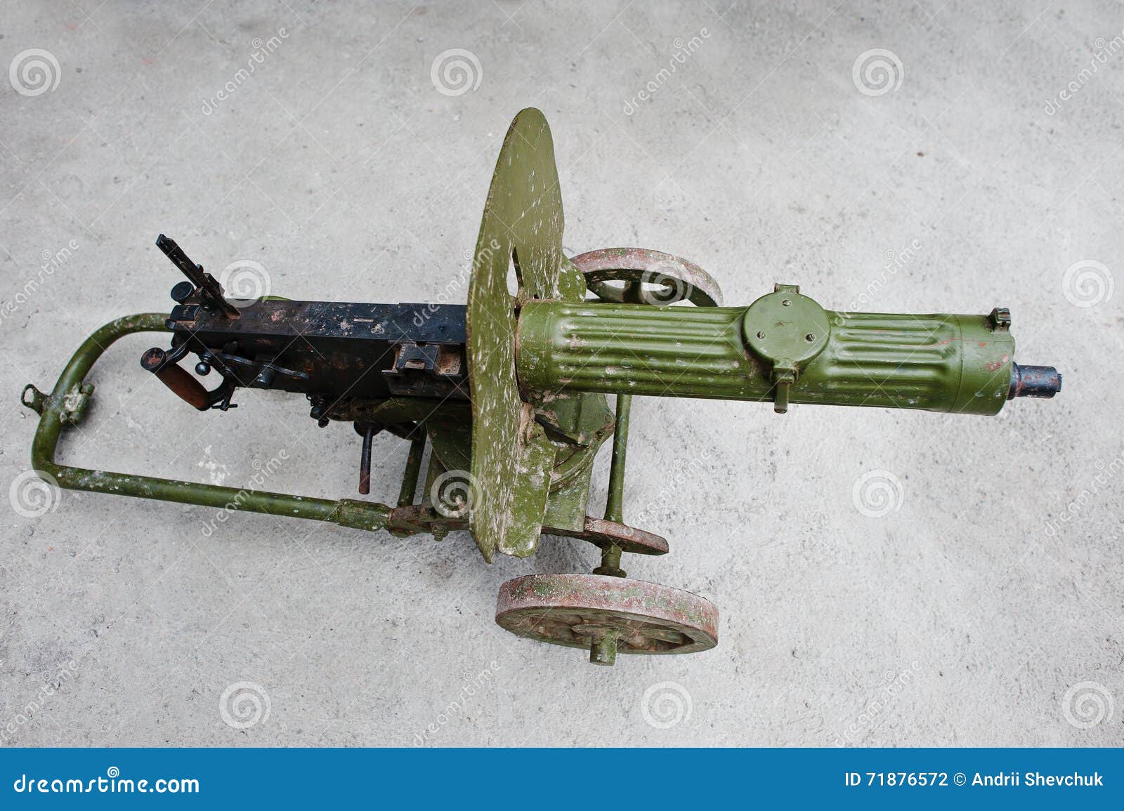 Old Machine Gun Maxim, Soviet Red Army Weapon Of World War II, Sochi ...
