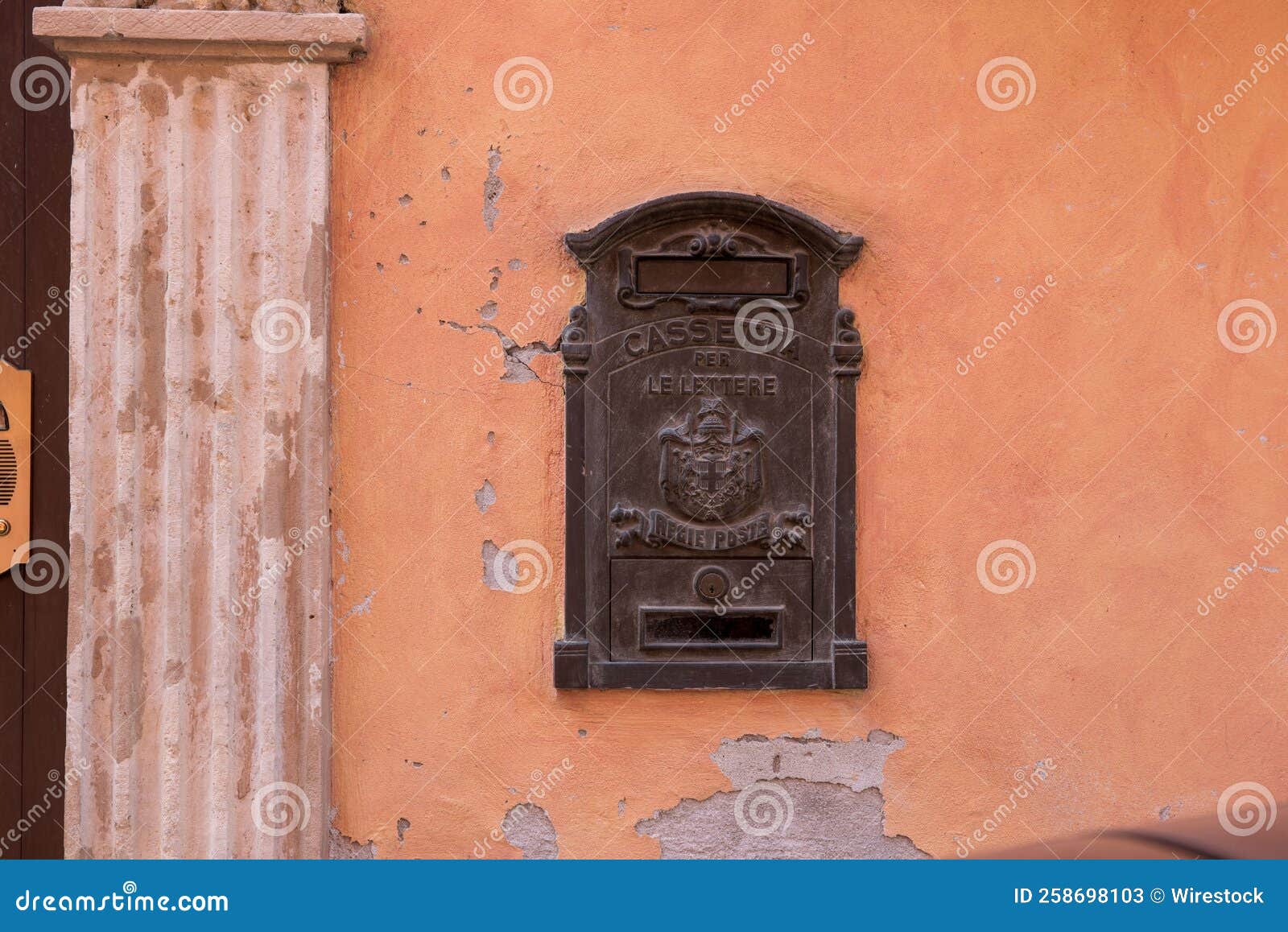 Old Vintage Mailbox on the Wall Editorial Stock Photo - Image of ...