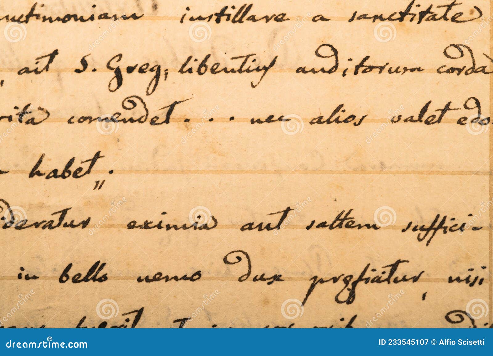 Old vintage manuscript stock image. Image of historical - 233545107