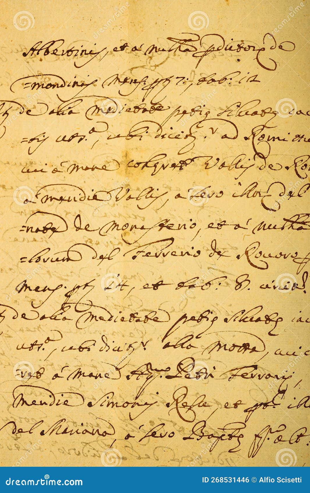 Old vintage manuscript stock photo. Image of frame, mottled - 268531446