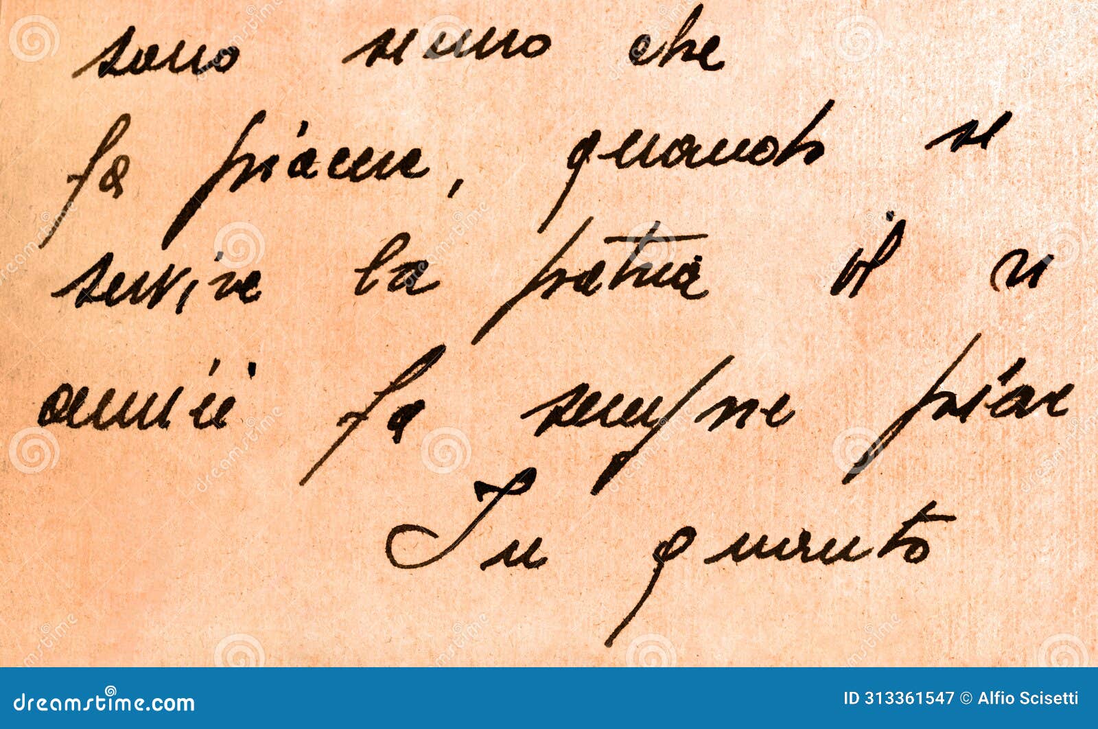 Old vintage manuscript stock image. Image of letters - 313361547