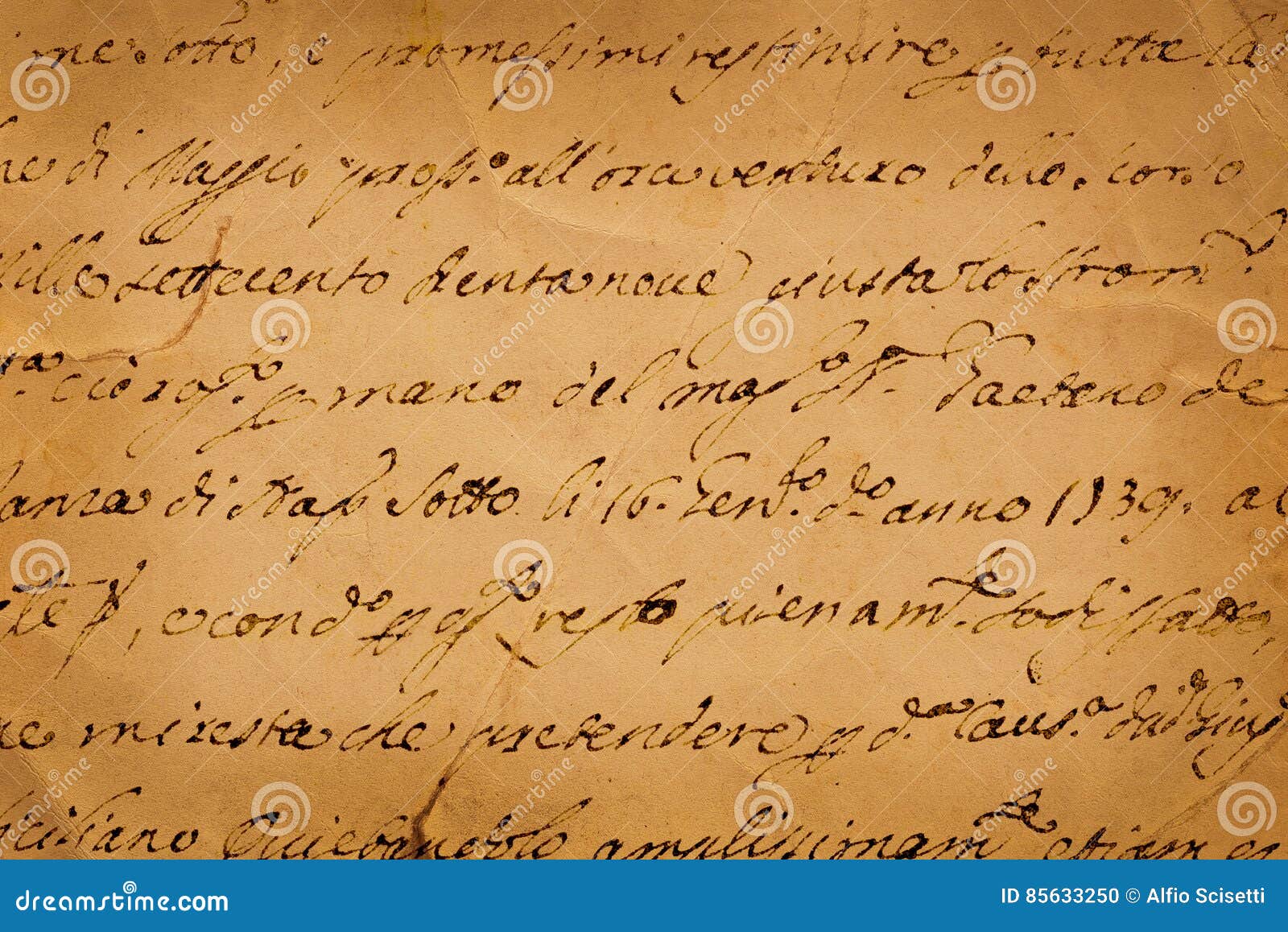 Old vintage manuscript stock photo. Image of write, handwriting - 85633250