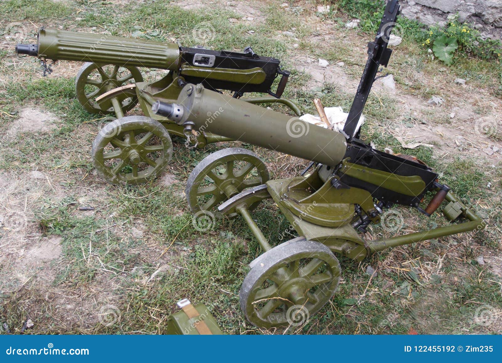 Maxim Gun stock photo. Image of maximgun, barrel, maxim - 122455192
