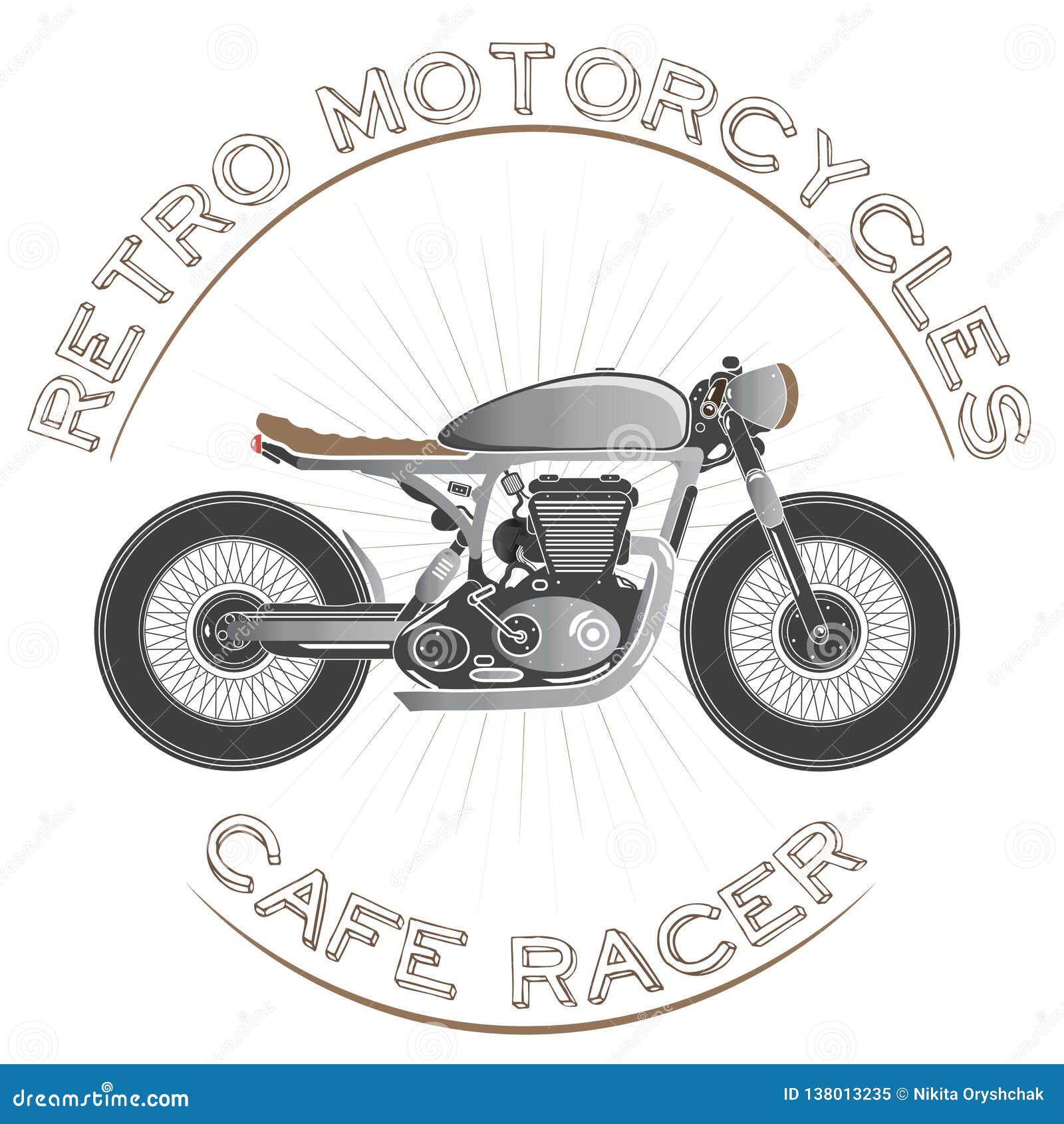 Old Vintage Motorcycle Logo. Cafe Racer Theme. Stock Vector ...