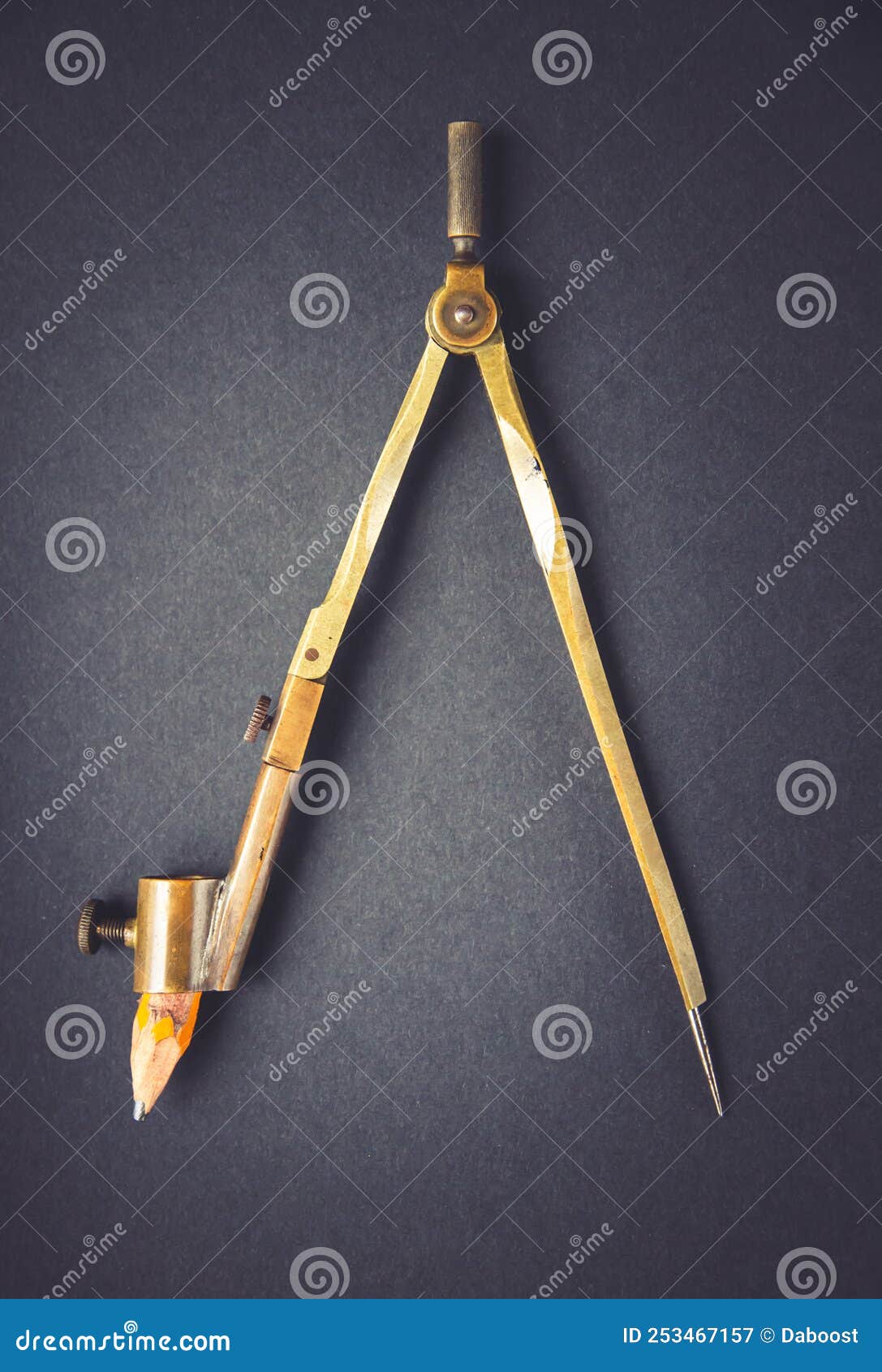 Old Vintage Pair of Compasses on Dark Background Editorial Photography ...