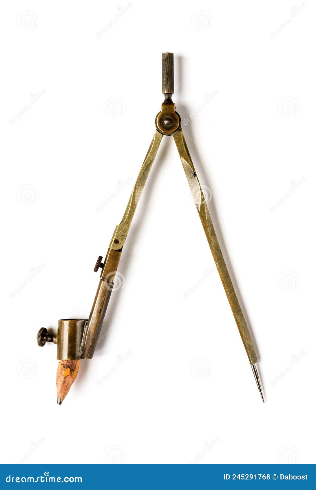 Old Vintage Pair of Compasses Isolated on White Background Stock Photo ...