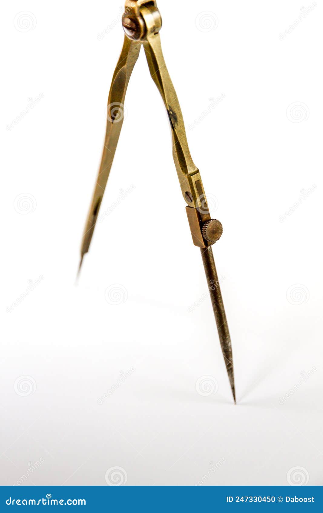 Old Vintage Pair of Compasses Isolated on White Background Stock Photo ...