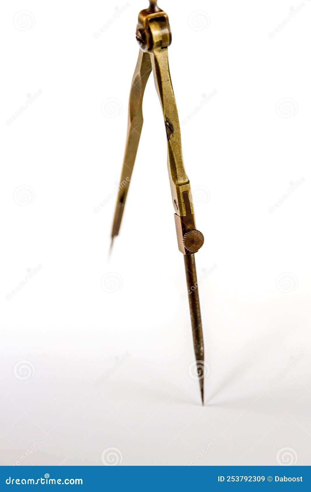 Old Vintage Pair of Compasses Isolated on White Background Stock Image ...