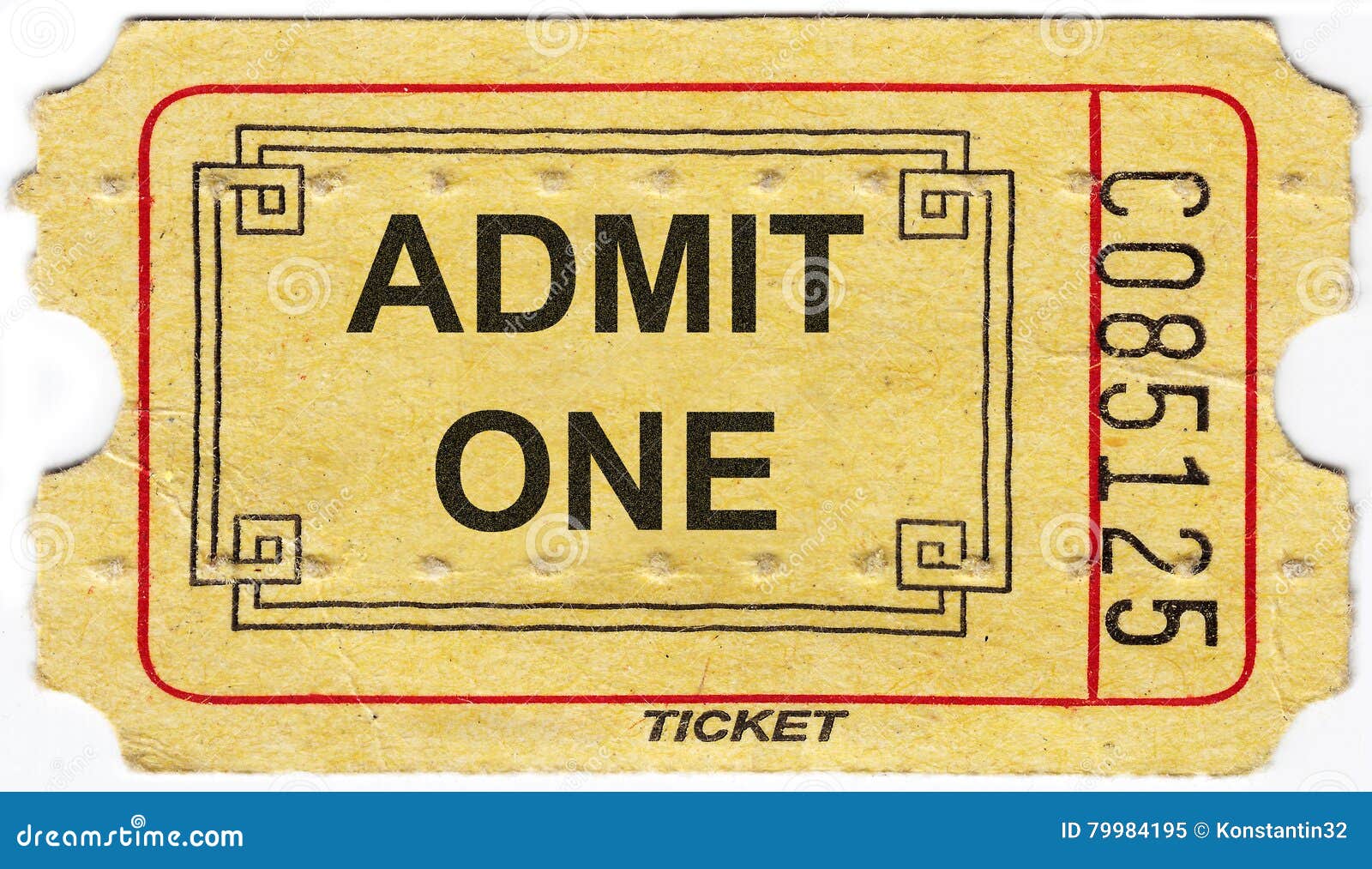 Old Vintage Paper Ticket with Number Editorial Image - Image of aged ...