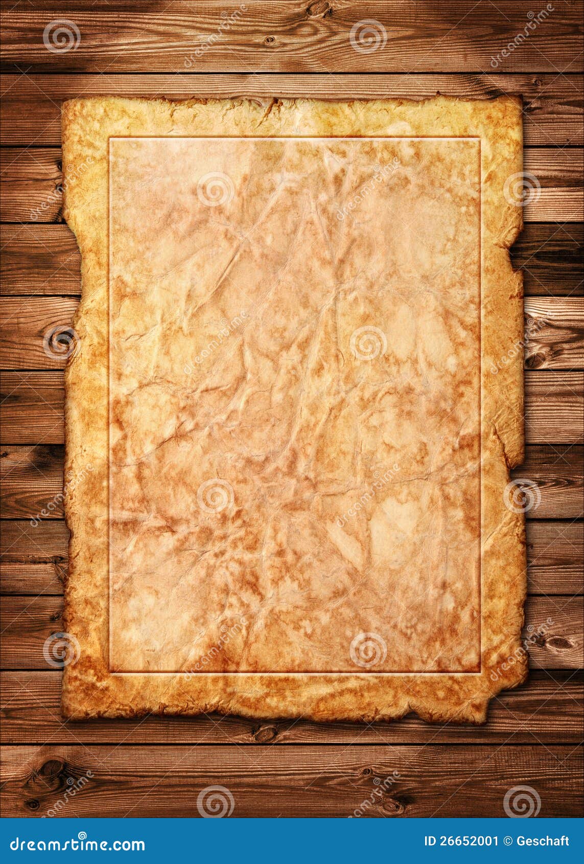 Old Vintage Paper with Torn Edge Stock Image - Image of board, grain ...