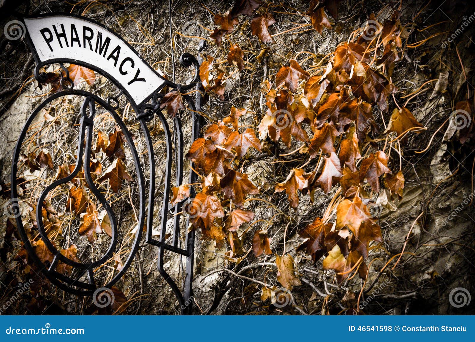 Old vintage Pharmacy sign stock photo. Image of symbol - 46541598