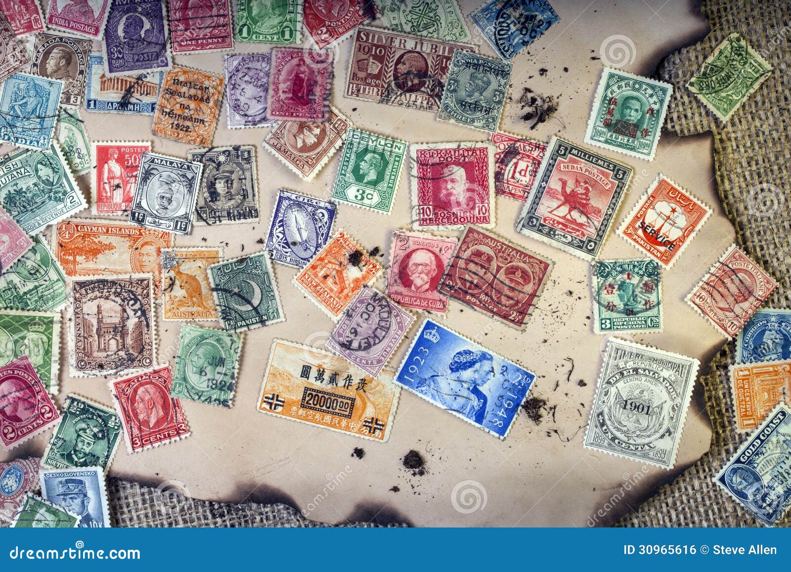 Old Vintage Postage Stamps editorial photo. Image of vintage - 30965616