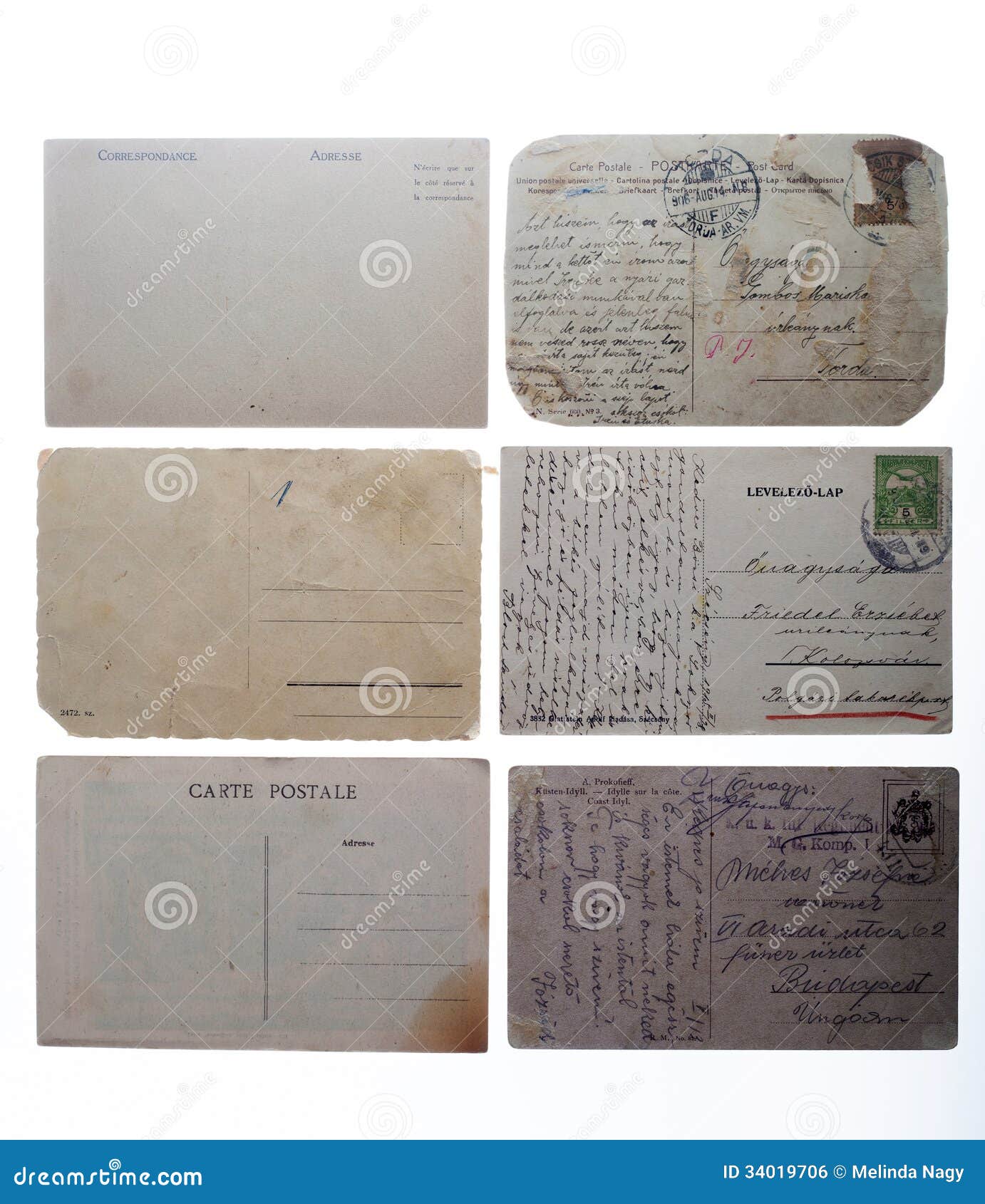 Old vintage postcards stock photo. Image of address, retro - 34019706