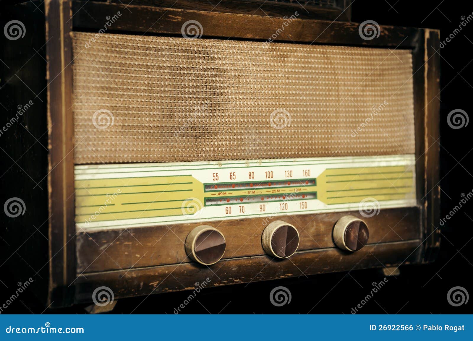 Old vintage Radio stock photo. Image of knob, communicate - 26922566