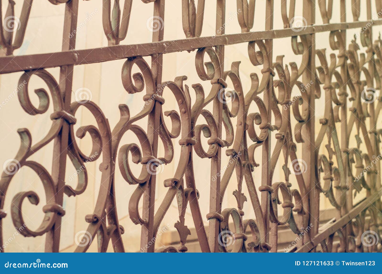Old Vintage Railing on the Stairs in the House Stock Image - Image of ...