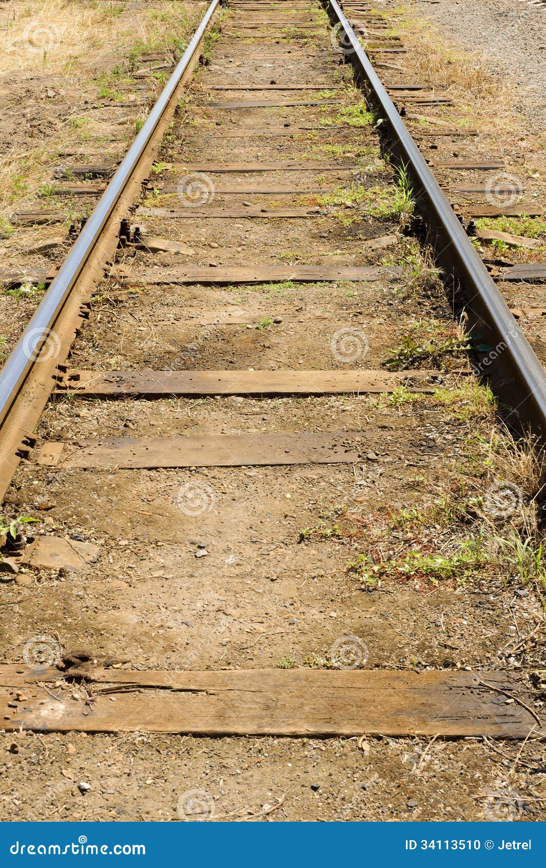 Old vintage rails stock photo. Image of scene, perspective - 34113510