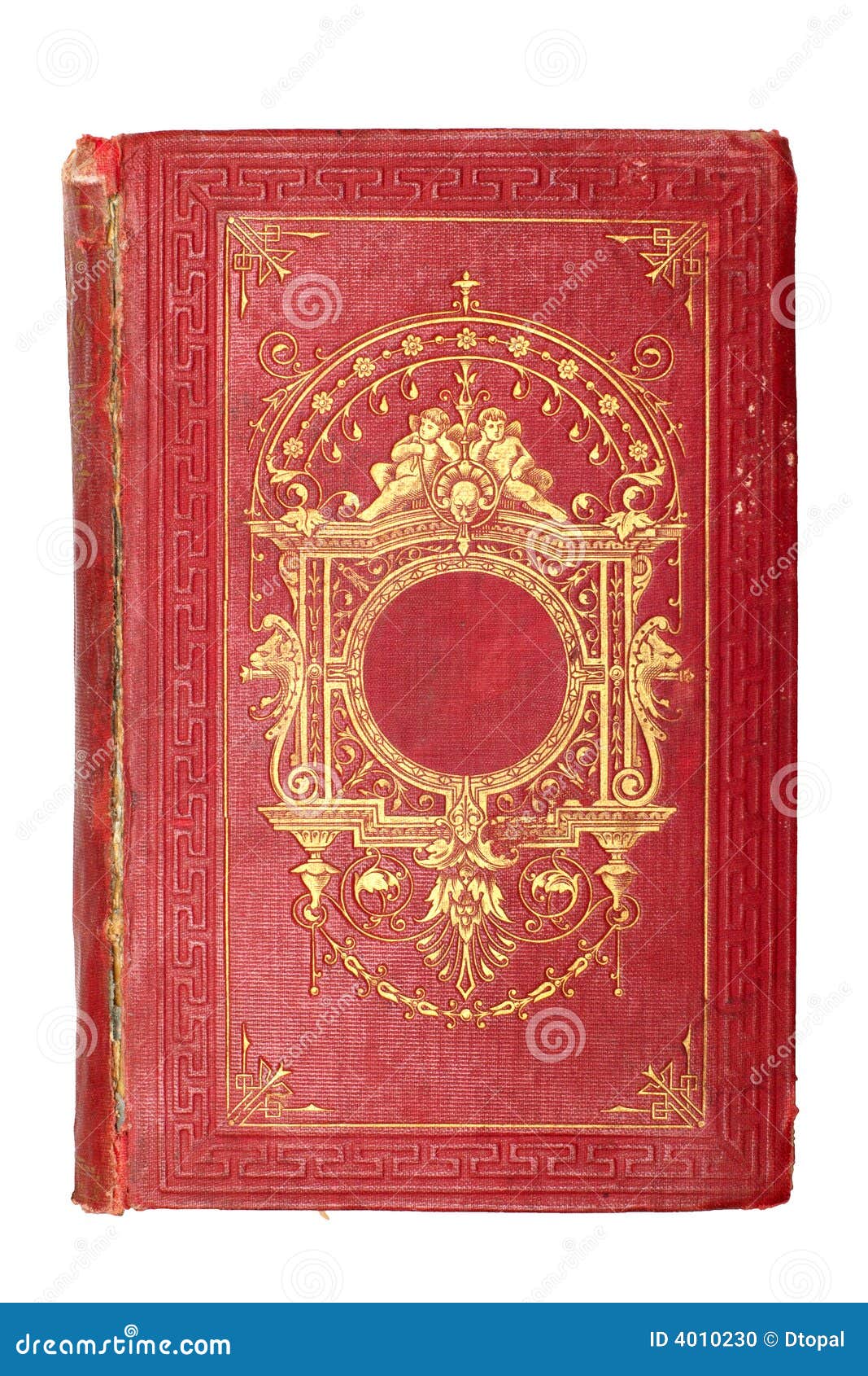 Old Vintage Red Book Decorated with Gold Stock Photo - Image of blank ...