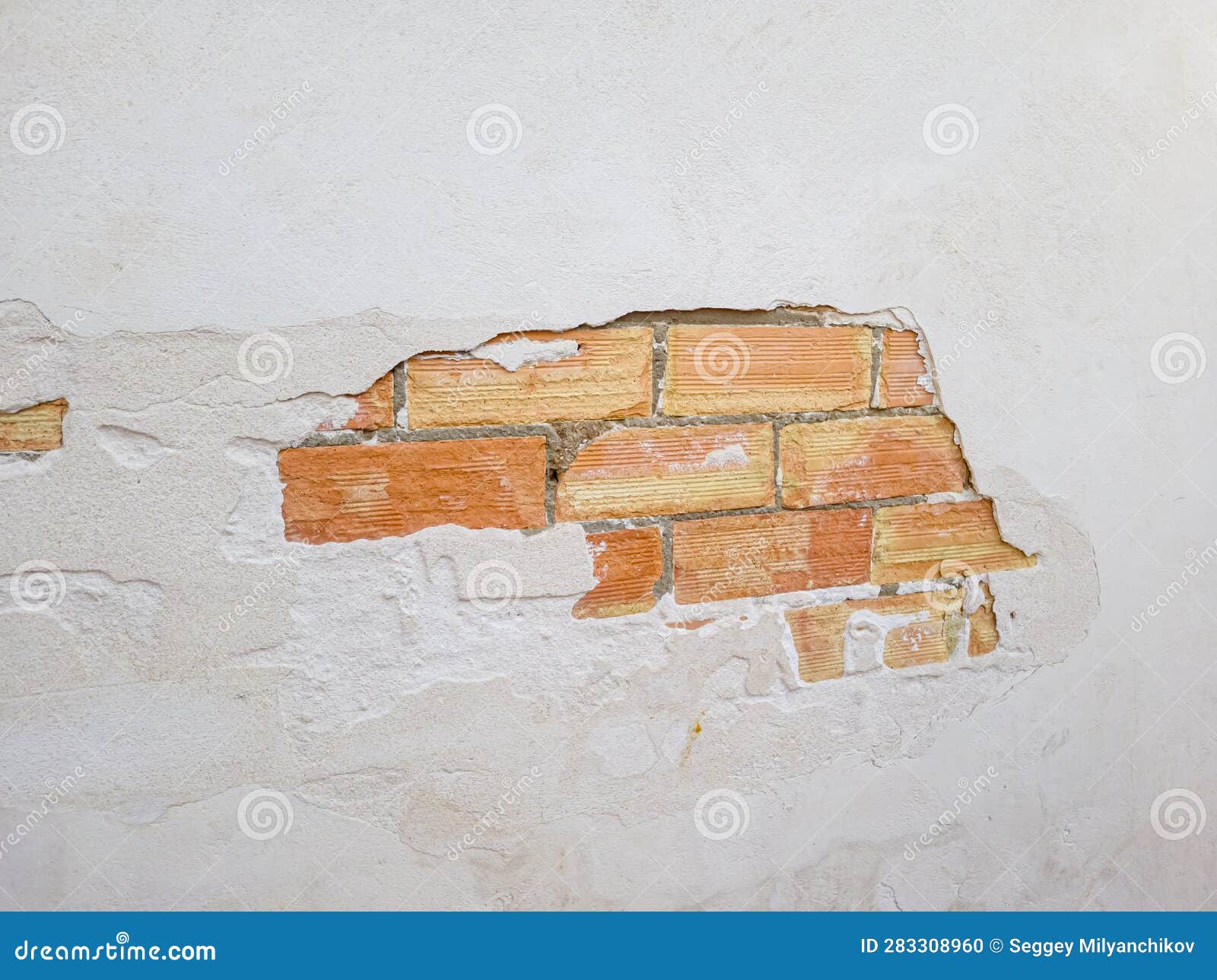 Old Vintage Red Brick Wall with Sprinkled White Plaster Texture ...