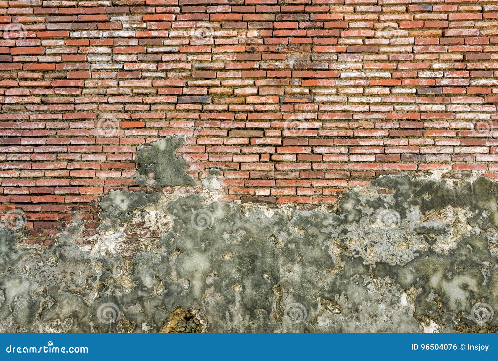 Old Vintage Red Brick Wall with Sprinkled White Plaster Stock Photo ...