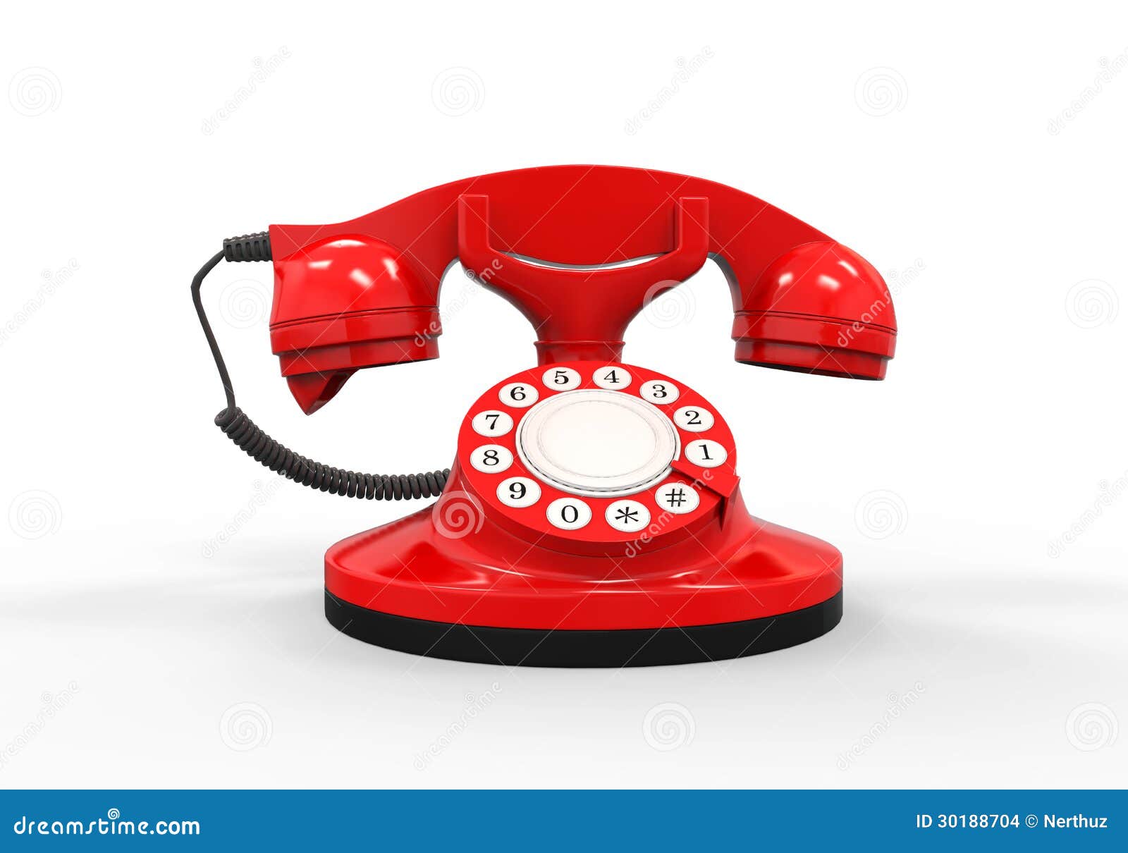Old Vintage Red Telephone stock illustration. Illustration of outdated ...