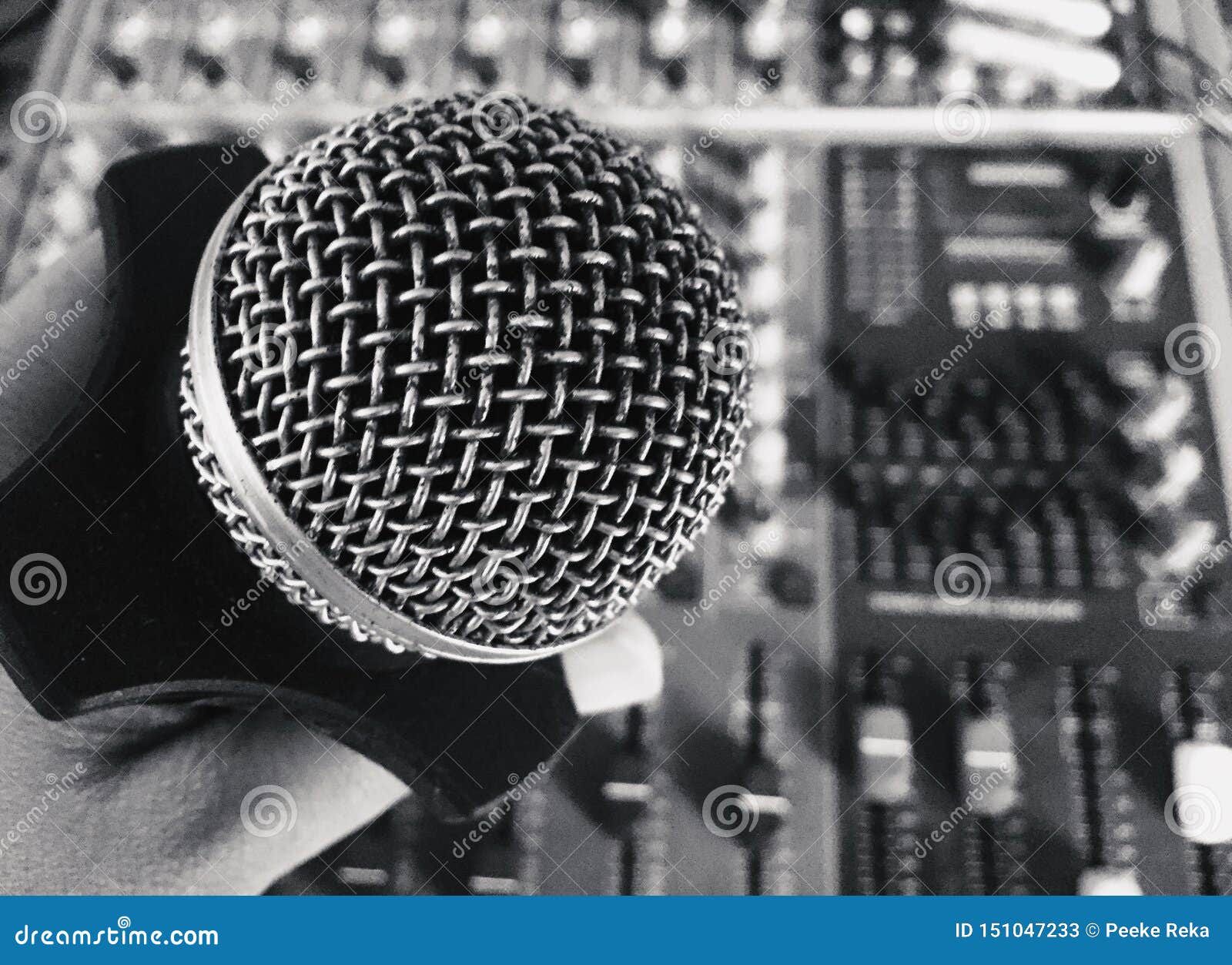 Old Vintage Retro Style Microphone Stock Image - Image of style, retro ...