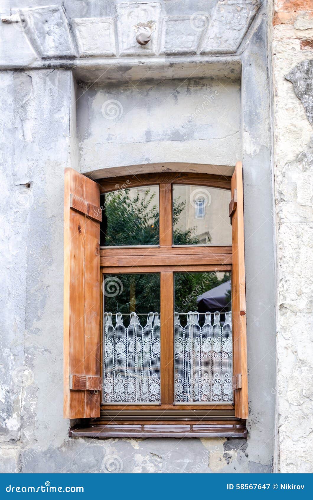 Old Vintage Retro Window in a House in Lviv Stock Image - Image of ...