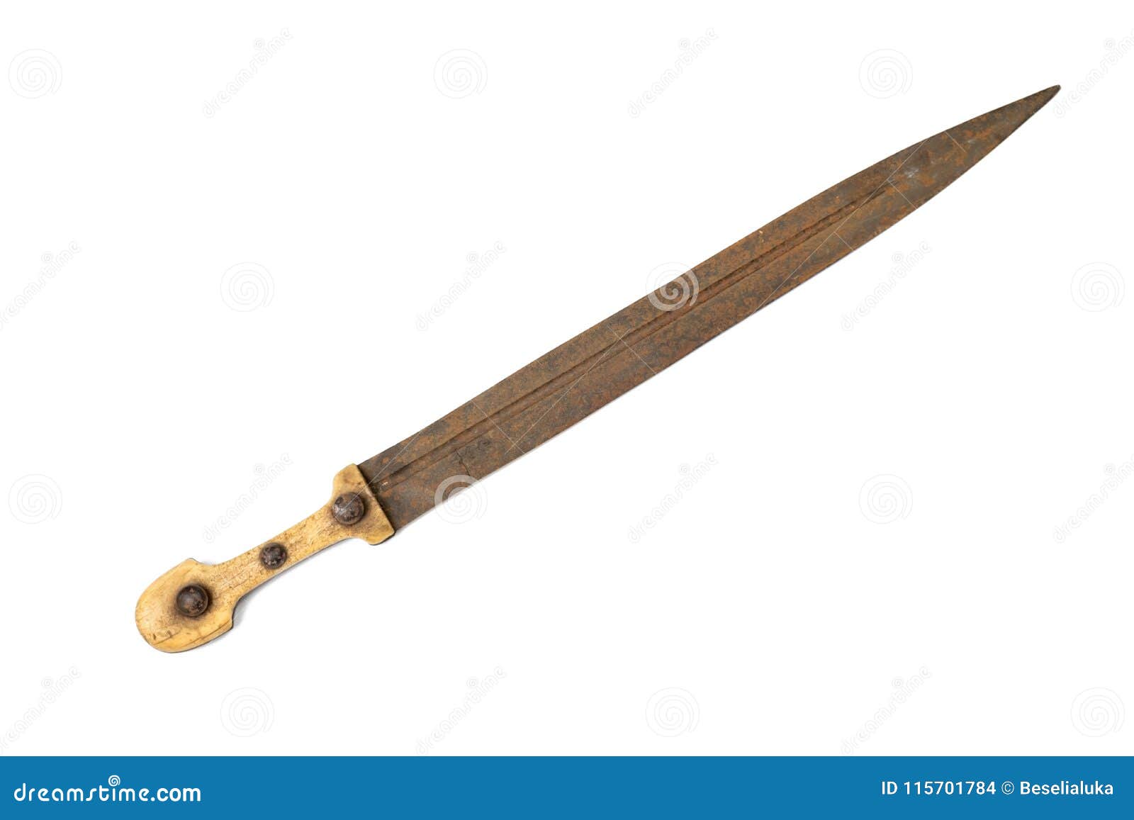 Old vintage rusty dagger stock photo. Image of danger - 115701784