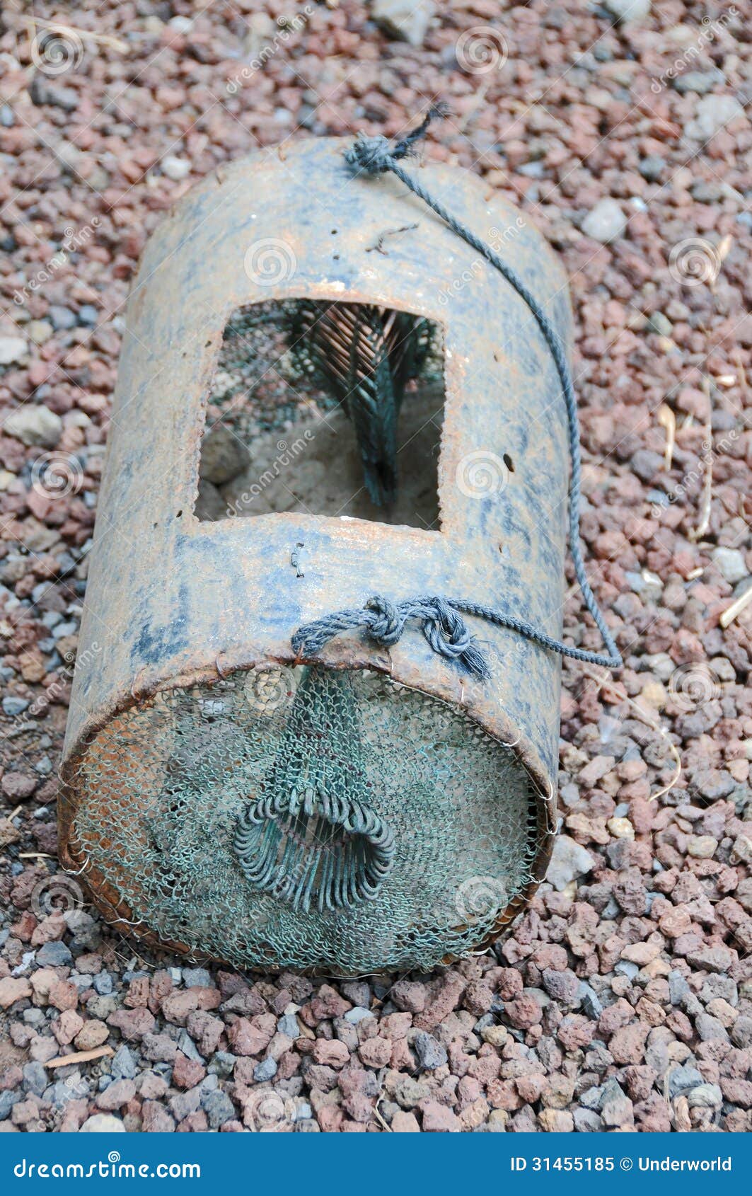 Old Vintage Rusty Fishing Trap Stock Image - Image of fishnet ...