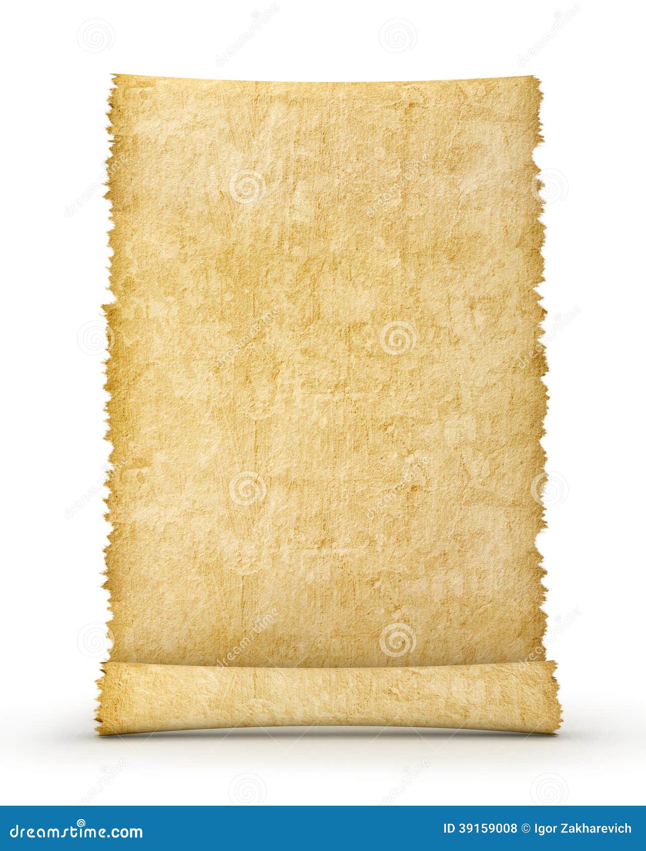 Old Vintage Scroll Isolated Stock Photo - Image of megilla, hebrew ...