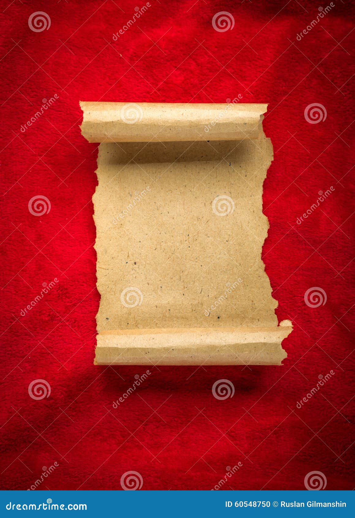 Old Vintage Scroll on Red Background Stock Photo - Image of book ...