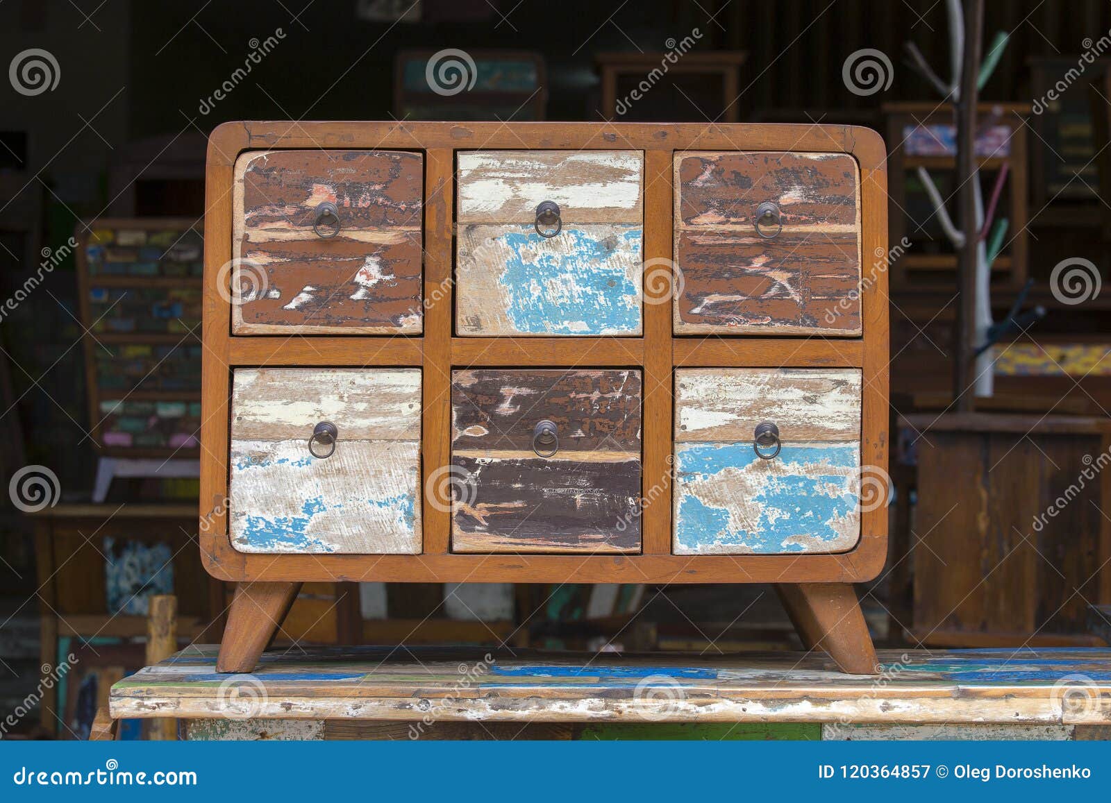 Old Vintage Shabby Furniture, Wood Texture in Ubud Market, Island Bali ... Old Vintage Shabby Furniture, Wood Texture in Ubud Market, Island Bali ...