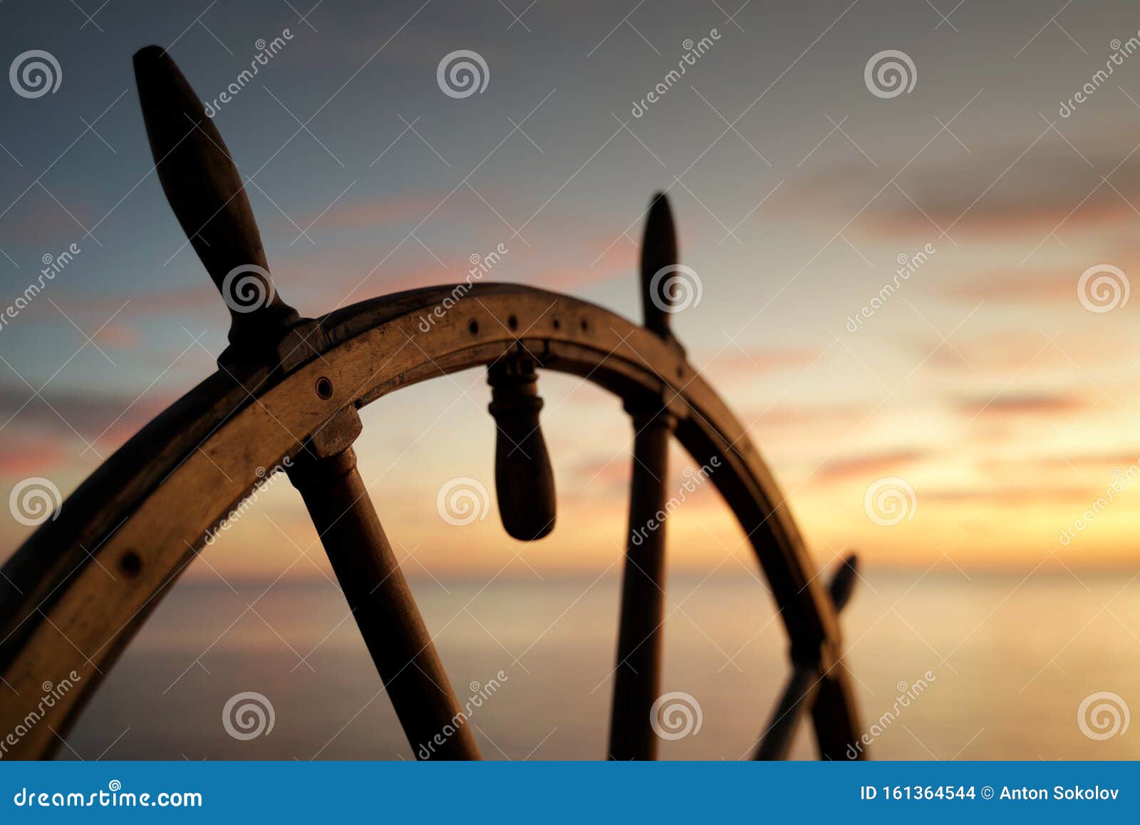 Old Vintage Ship Rudder in Sunset Light Stockfoto - Bild von seeverkehr ...
