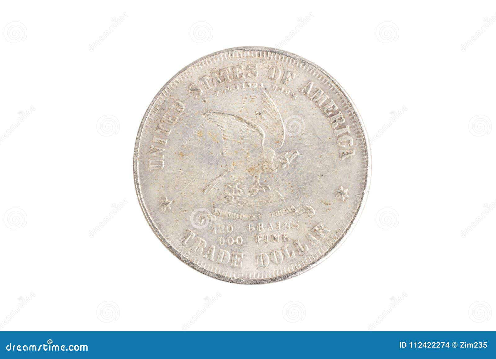 Old vintage silver dollar stock photo. Image of coin - 112422274