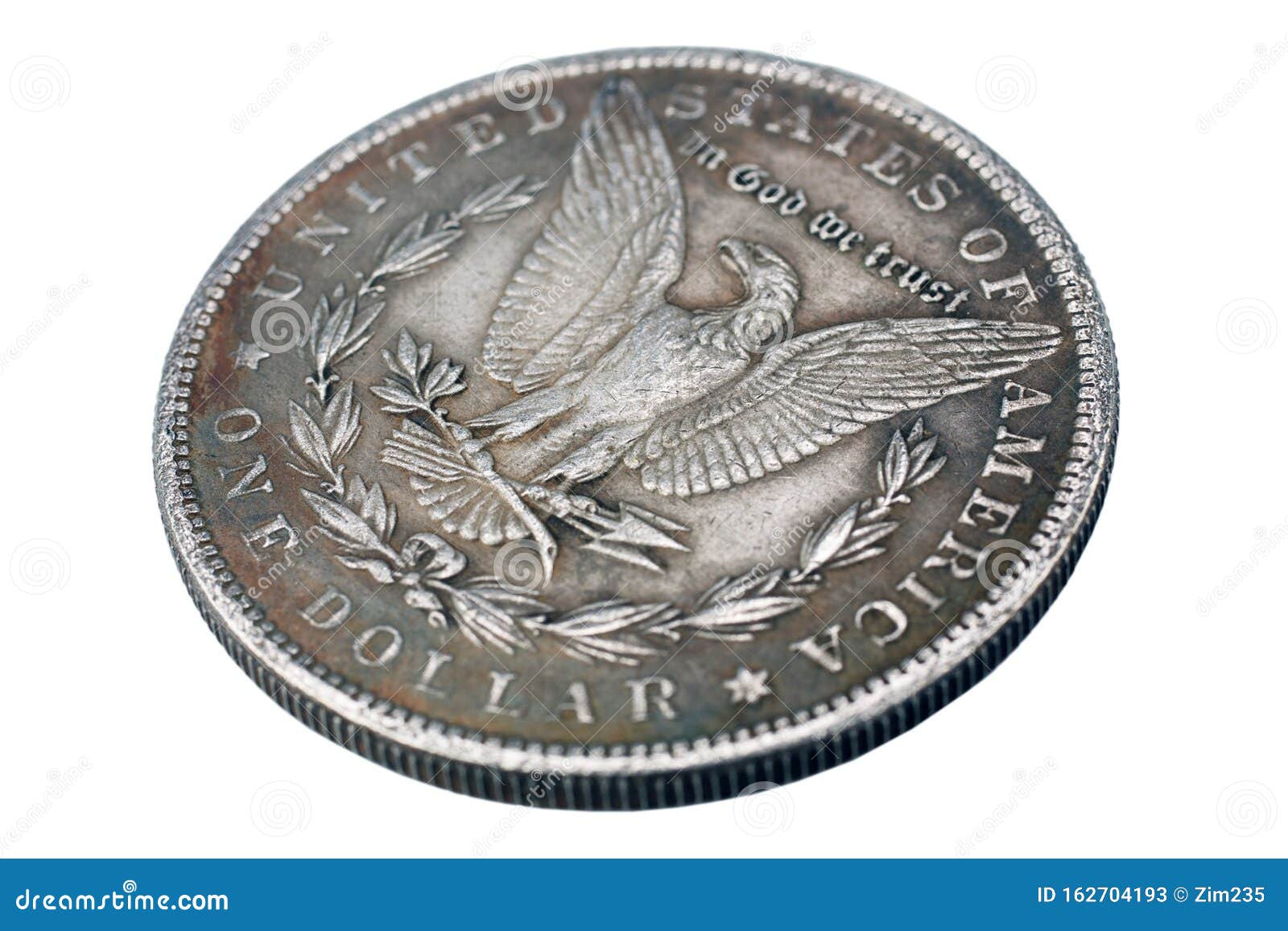 Old Vintage Silver Dollar from 1896 Stock Image - Image of american ...